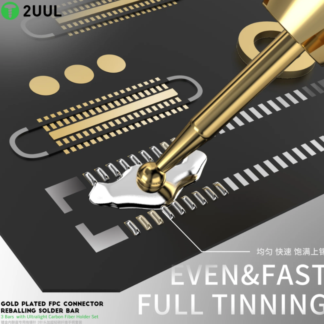 2UUL SC98 Gold Plated FPC Connector Reballing Solder Bar 3 Bars with ...